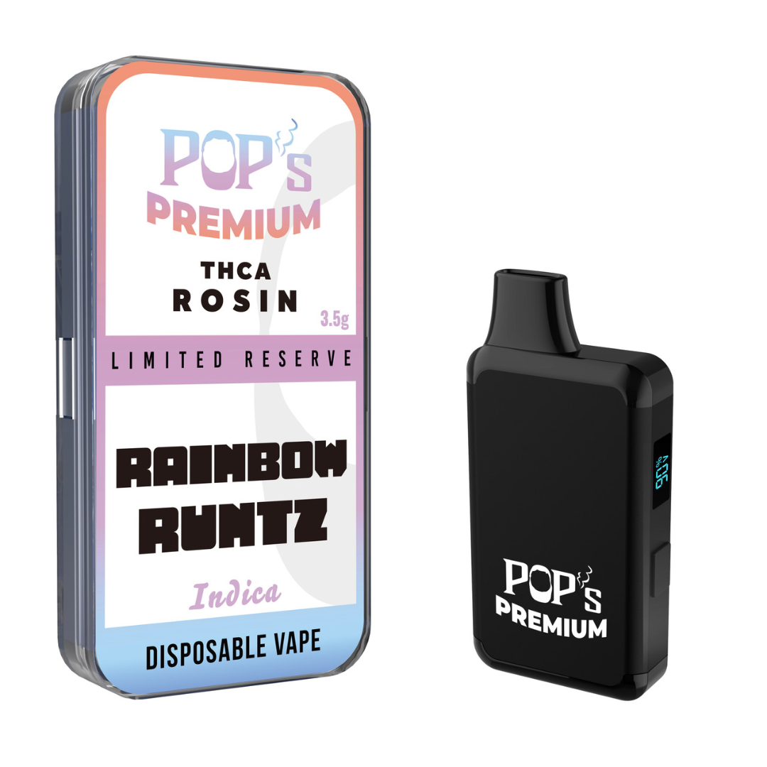 Pop's Premium THCA Rosin Vape | 90% THCA | Rainbow Runtz