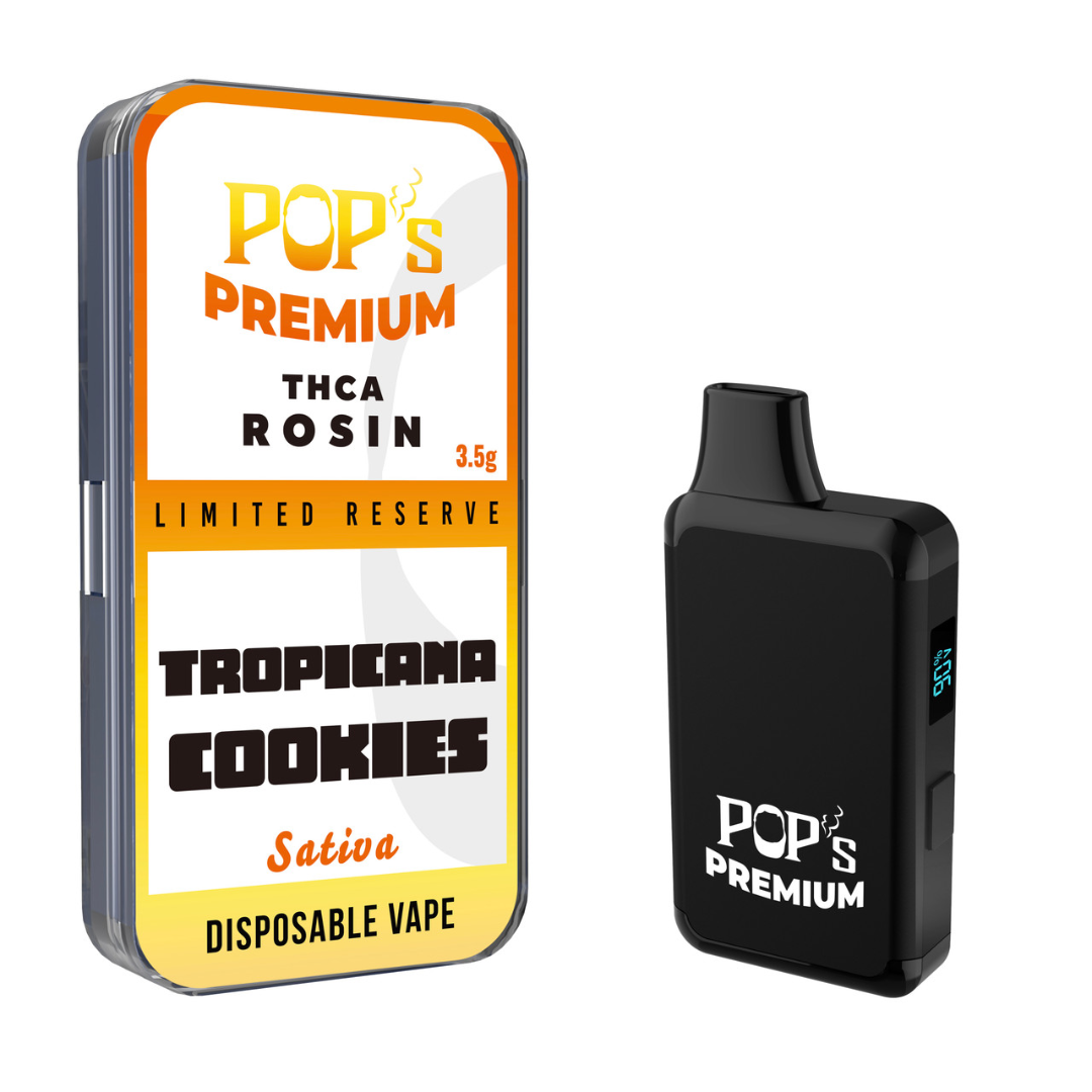 Pop's Premium 90% THCA Rosin Vape | Tropicana Cookies